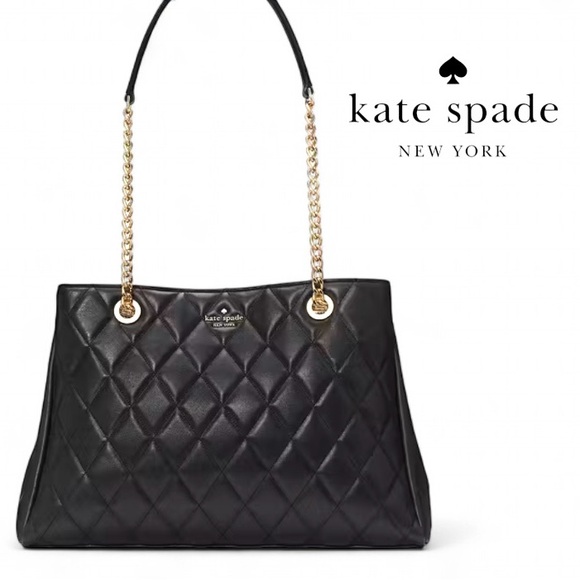 kate spade | Bags | Kate Spade Nwt Quilted Carey Black Leather Womens ...